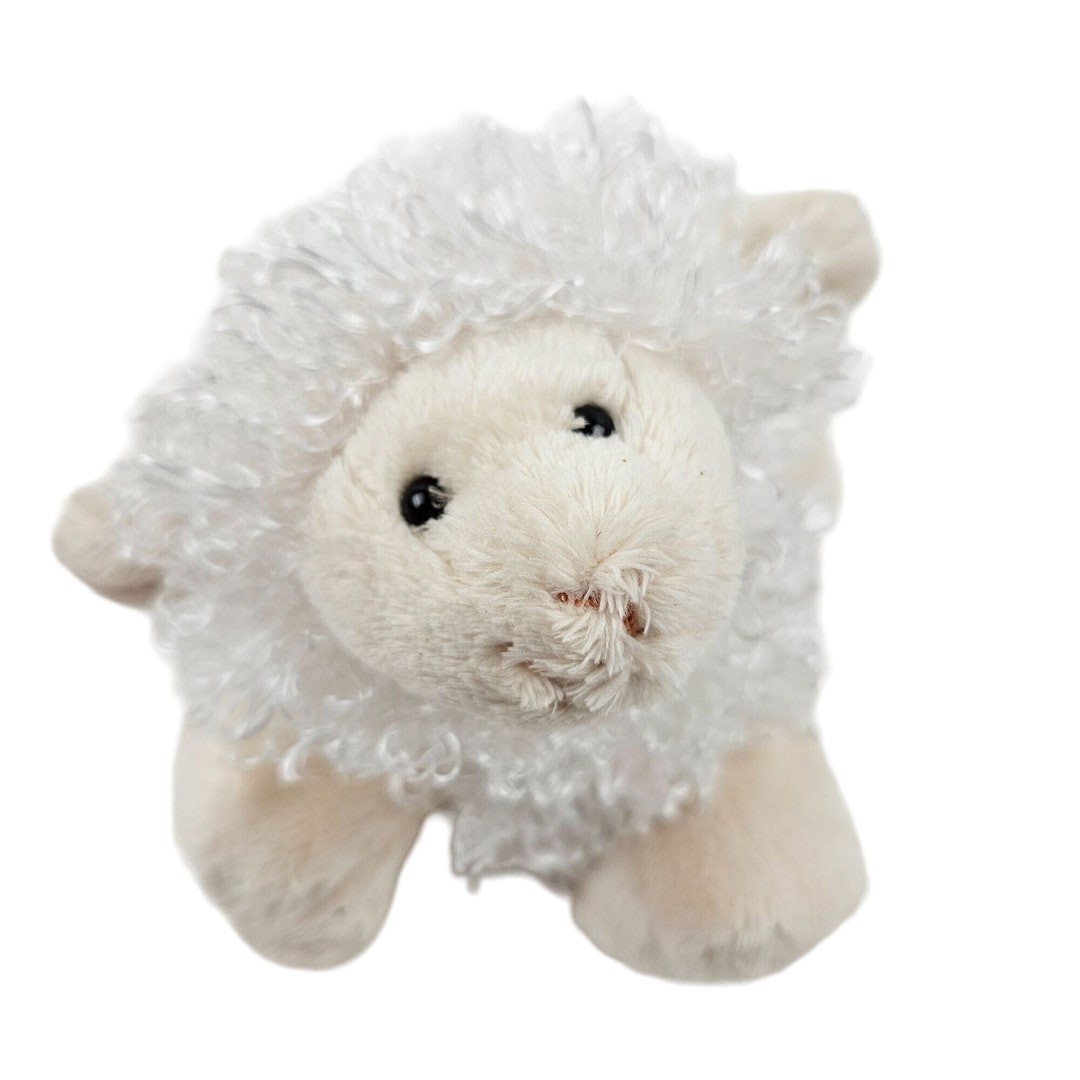 Mary Meyer Lamb Plush Floppy Stuffed Animal Sheep White Curly Black ...