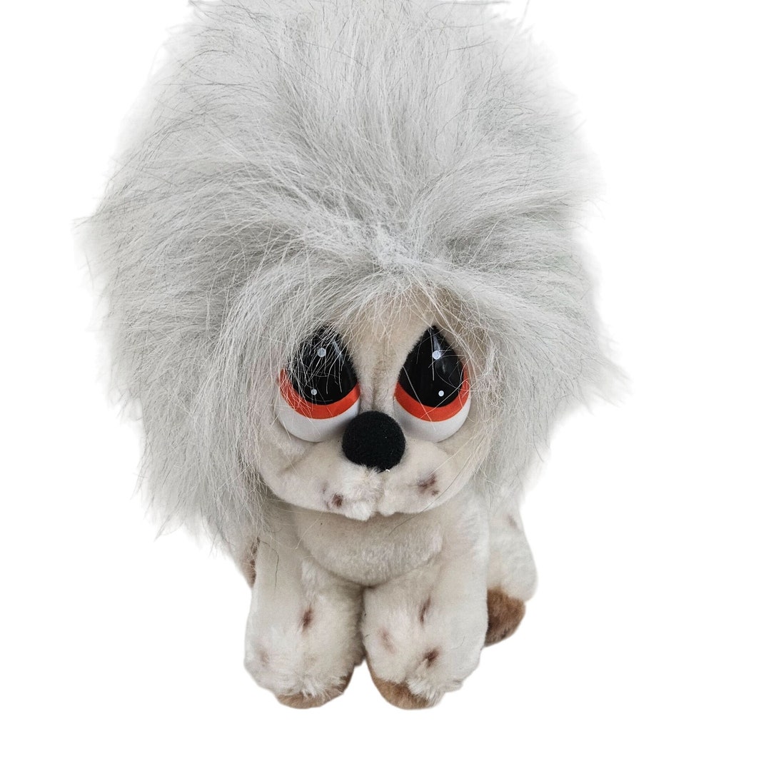 Applause Dog Plush Clive Sheepdog Sad Eyes White Brown Stuffed Animal ...