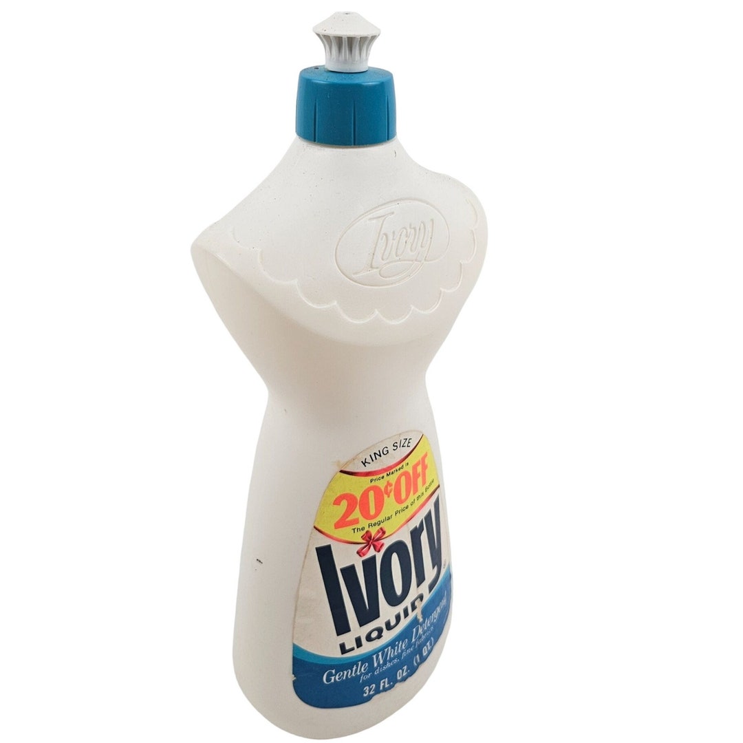 Ivory Liquid Gentle White Detergent Dish Soap King Size 32 Oz Vintage ...
