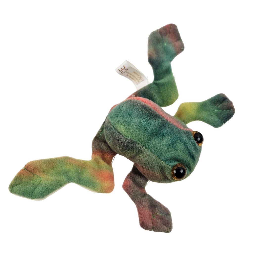 Folkmanis Rainbow Frog Finger Puppet Pretend Play Stuffed Animal Plush ...