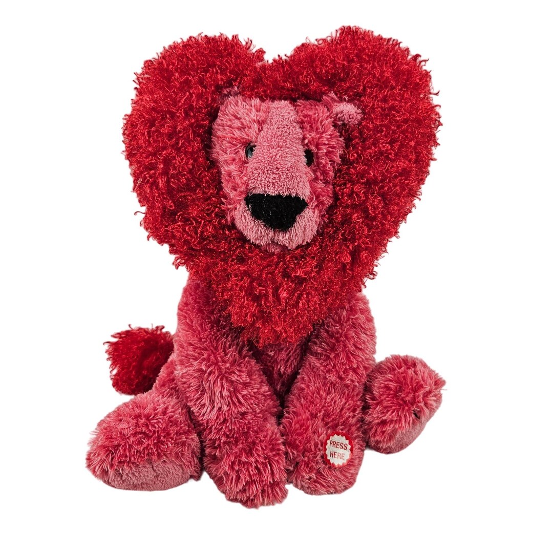 Hallmark Valentino Plush Lion Stuffed Animal Animated Purrs Vibrates ...