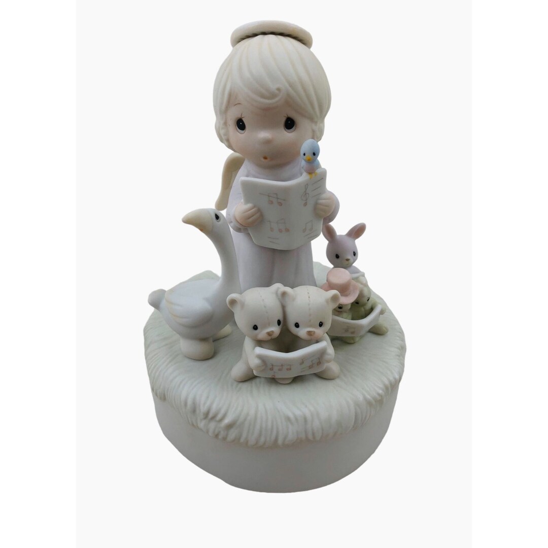 Precious Moments Let Heaven and Nature Sing Musical Angel Joy - Etsy
