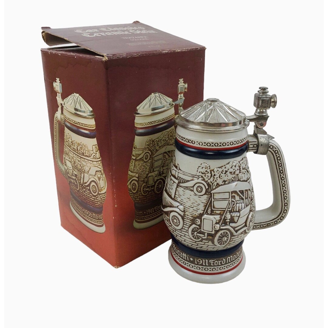 Avon Ford Model T Stein 1979 Hinged Lid Brazil Car Tankard Box Trazarra ...