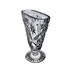 Cut Crystal Clear Vase Oval Top Triangle Shape Pedestal Base Diamond ...