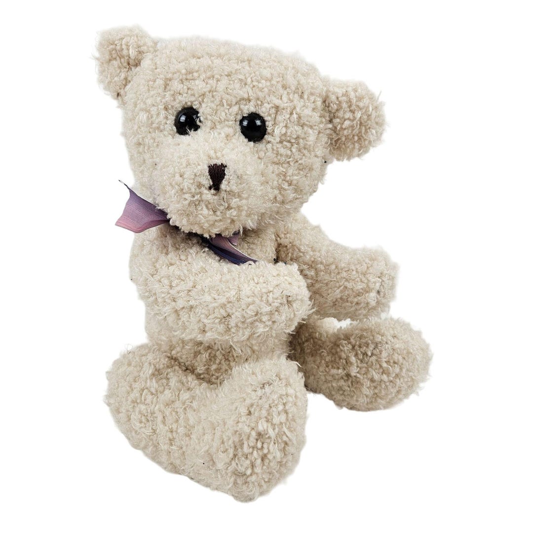 Kuddle Me Toys Plush Teddy Bear Stuffed Animal Pet Toy Bow Curly Cuddle ...