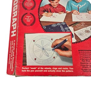 Kenners Spirograph 401 Art Drawing Set Blue Storage Tray Box Incomplete ...