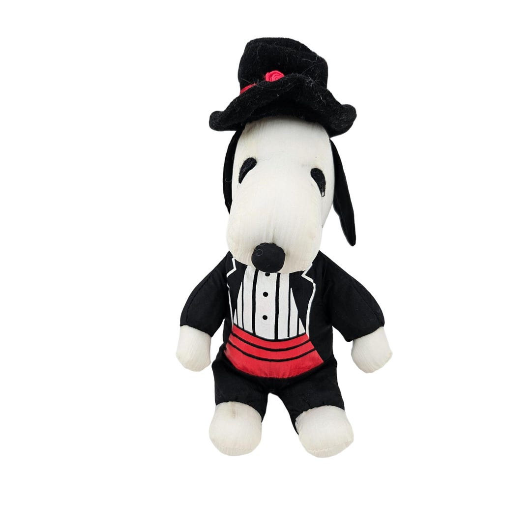 Snoopy Plush Top Hat Tuxedo Nylon Parachute Material 8 in Peanuts ...