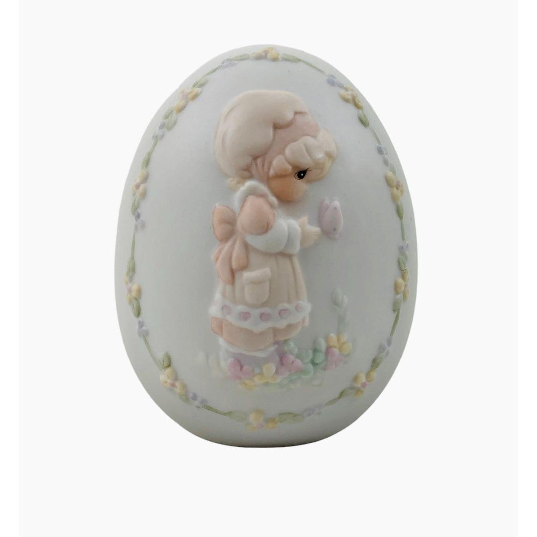 1992 Precious Moments Easter Egg Figurine We Are Gods Workmanship ...