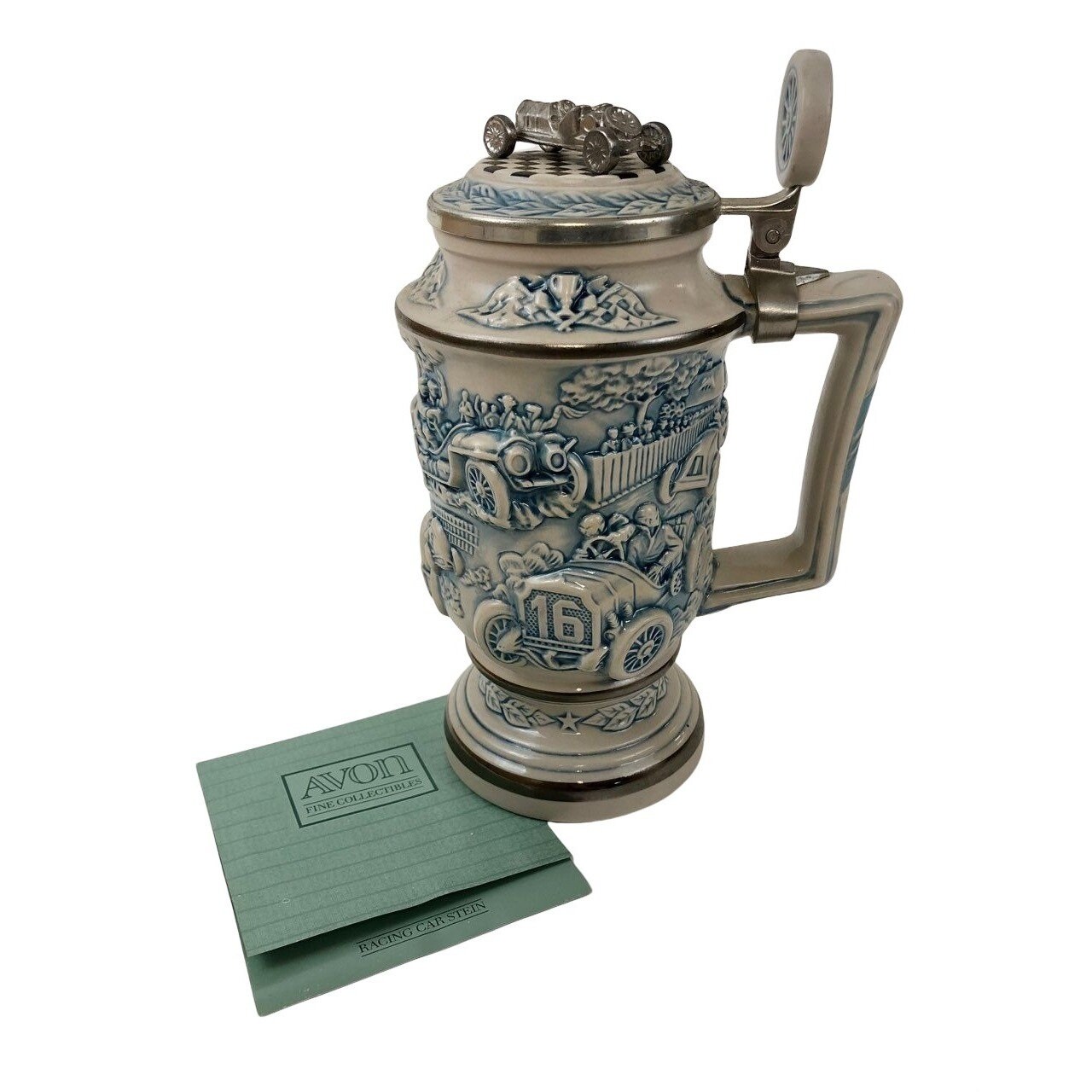 Kitchen & Dining Home & Living Vintage 1989 Avon Race Car Stein Ceramic ...