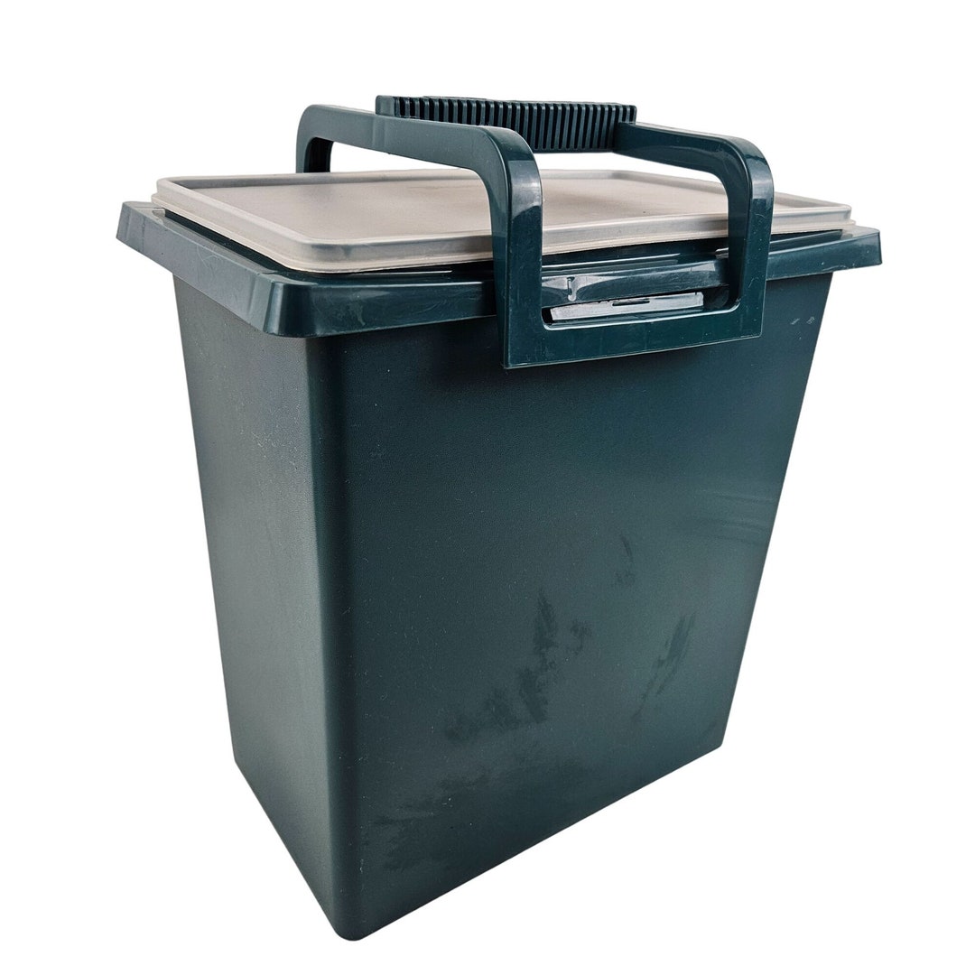 Tupperware Large Keep Carry All Storage Container Hunter Green Handle ...