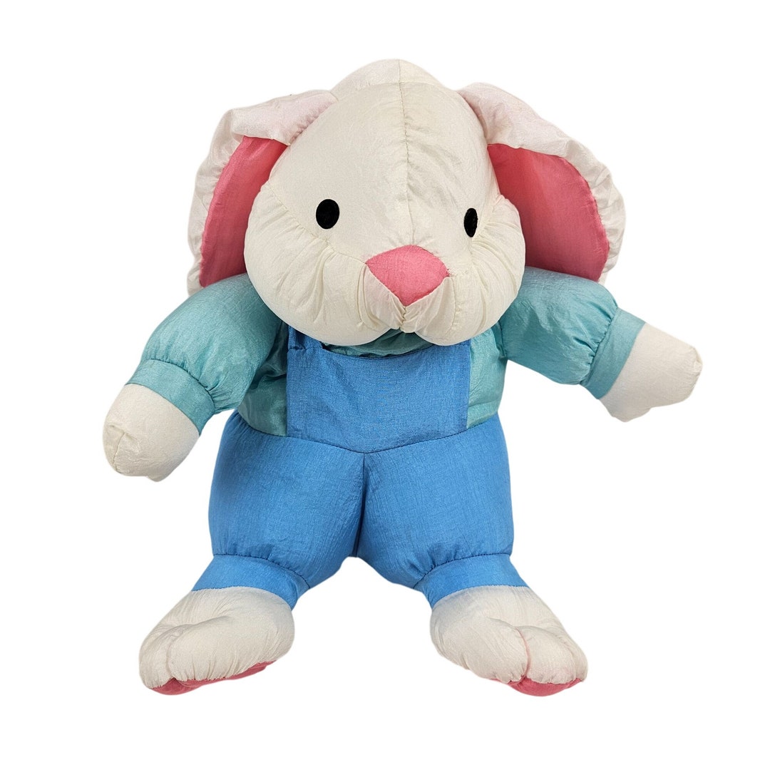 James Alex Plush Bunny Rabbit Parachute Nylon Vintage Stuffed Animal ...