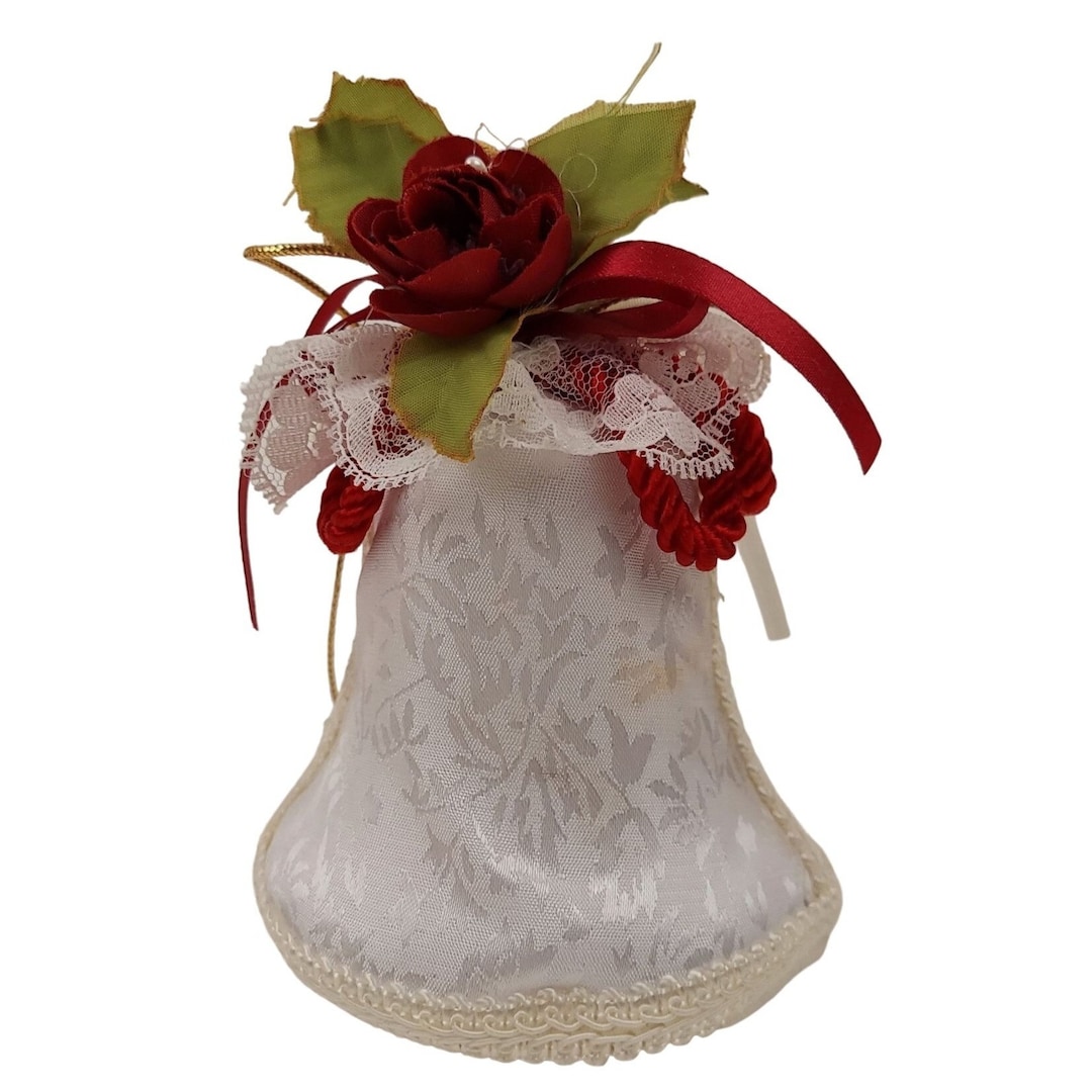 The San Francisco Music Box Company White Red Bell Wind up Christmas ...