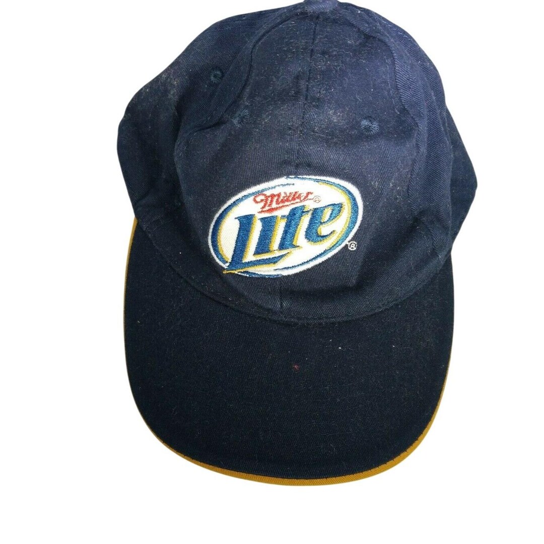 Miller Lite Navy Blue Adjustable Strapback Baseball Cap Hat Beer Acme ...