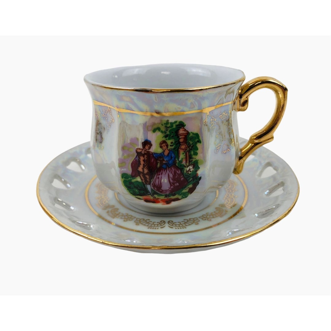 Imperial Italian Design Man Woman Painted Iridescent Victorian - Etsy