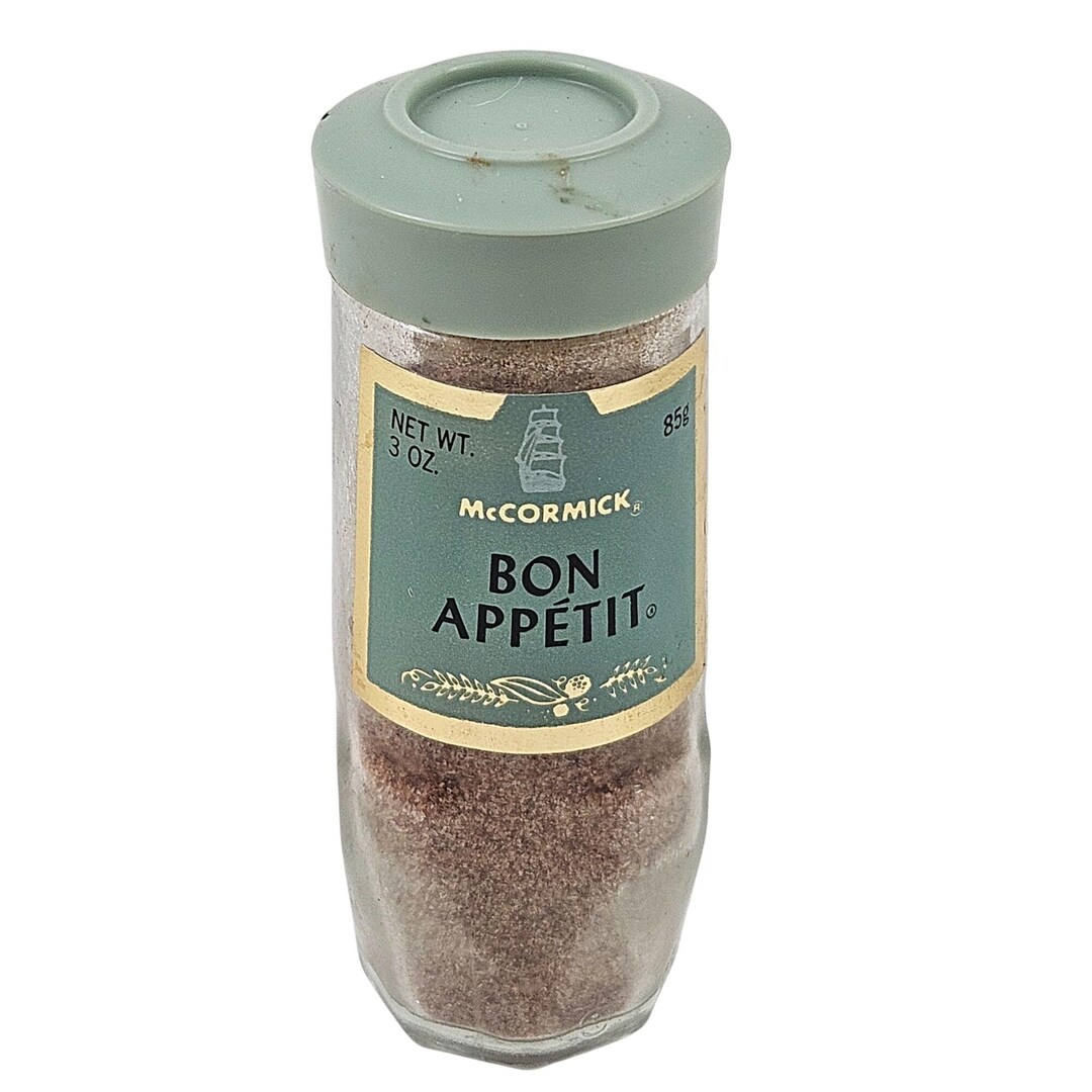 Vintage Mccormick Bon Appétit Seasoning 3 Oz Glass Bottle Authentic ...