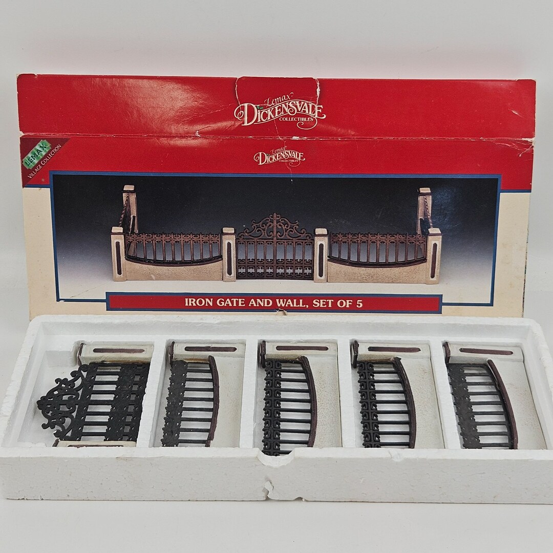 Lemax Dickensvale Collectibles Iron Gate & Wall Set of 5 1995 - Etsy