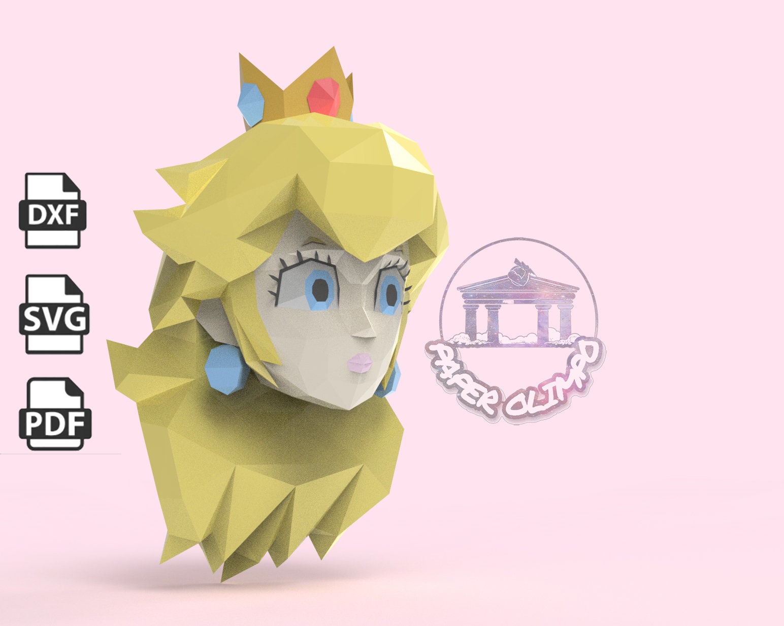 Peach: Papercraft Design, PDF Template, DIY 3D Model, FanArt, Paper ...