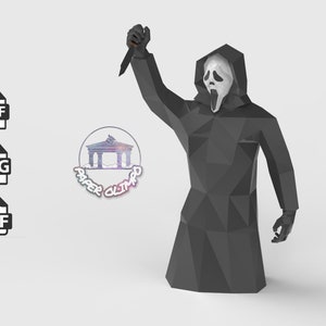 Ghost Scream: Papercraft Design, PDF Template, DIY 3D Model, Fanart ...