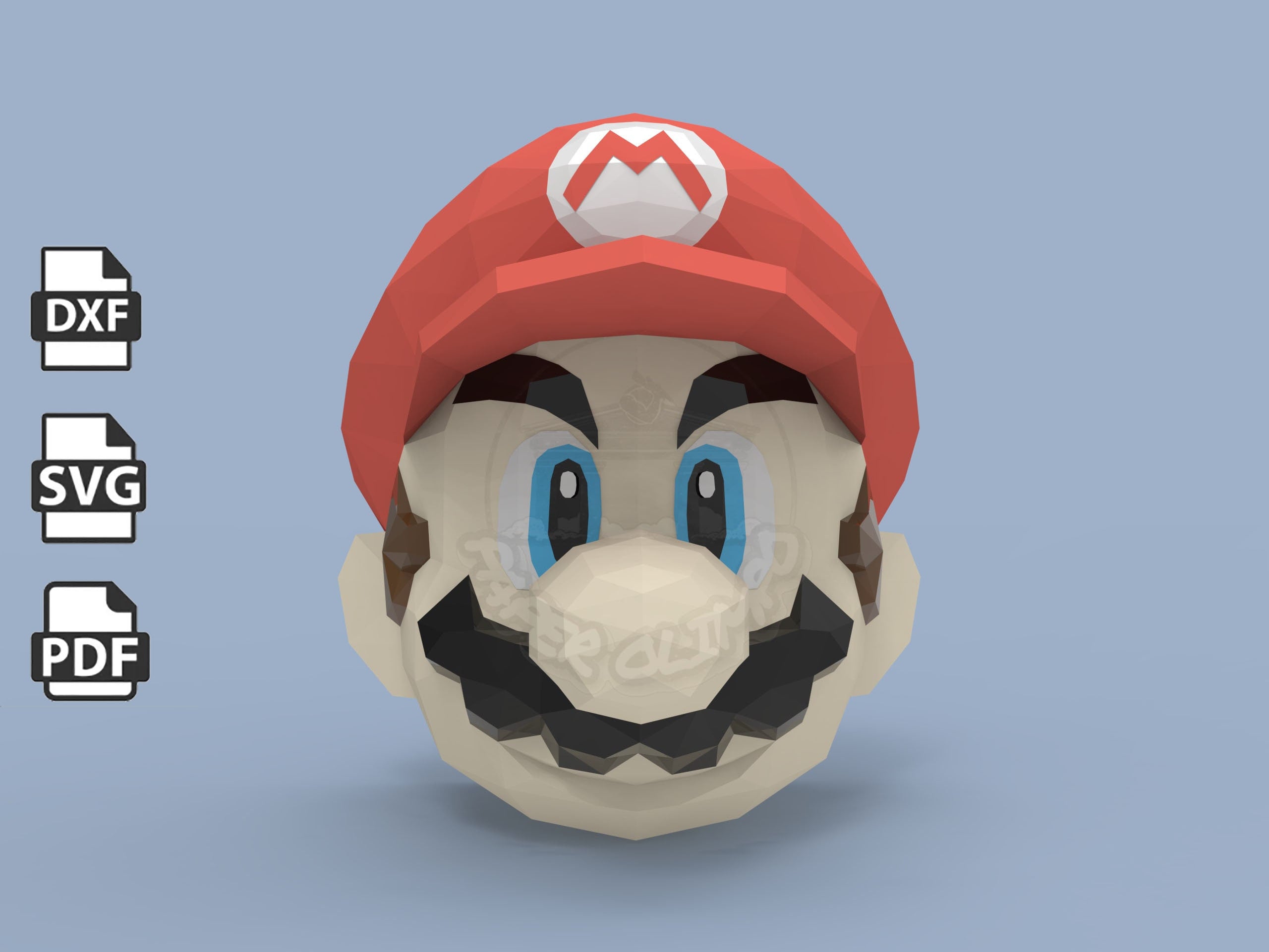 Mario Bros: Papercraft Design, PDF Template, DIY 3D Model, Fanart ...