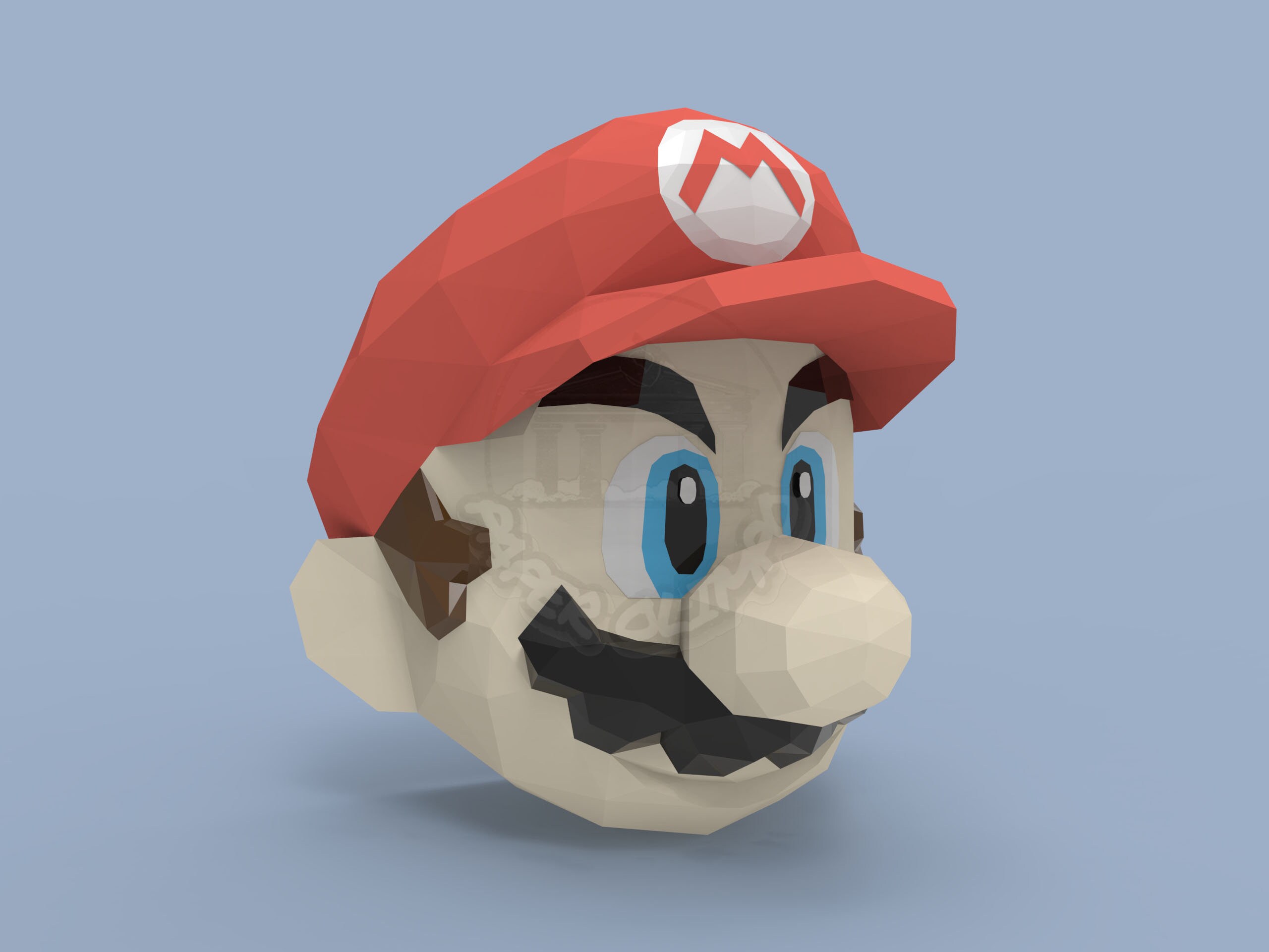 Mario Bros: Papercraft Design PDF Template DIY 3D Model | Etsy