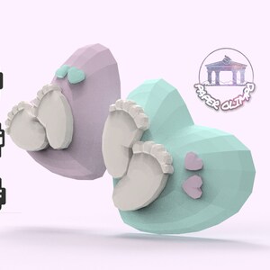 Baby Feet: Papercraft Design, PDF Template, DIY 3D Model, Fanart, Paper ...