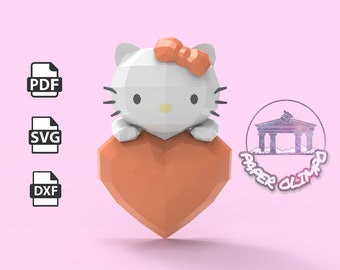 Vtuber, EN , Papercraft , Pepakura, 3D Model Paper , PDF Template , DIY ...