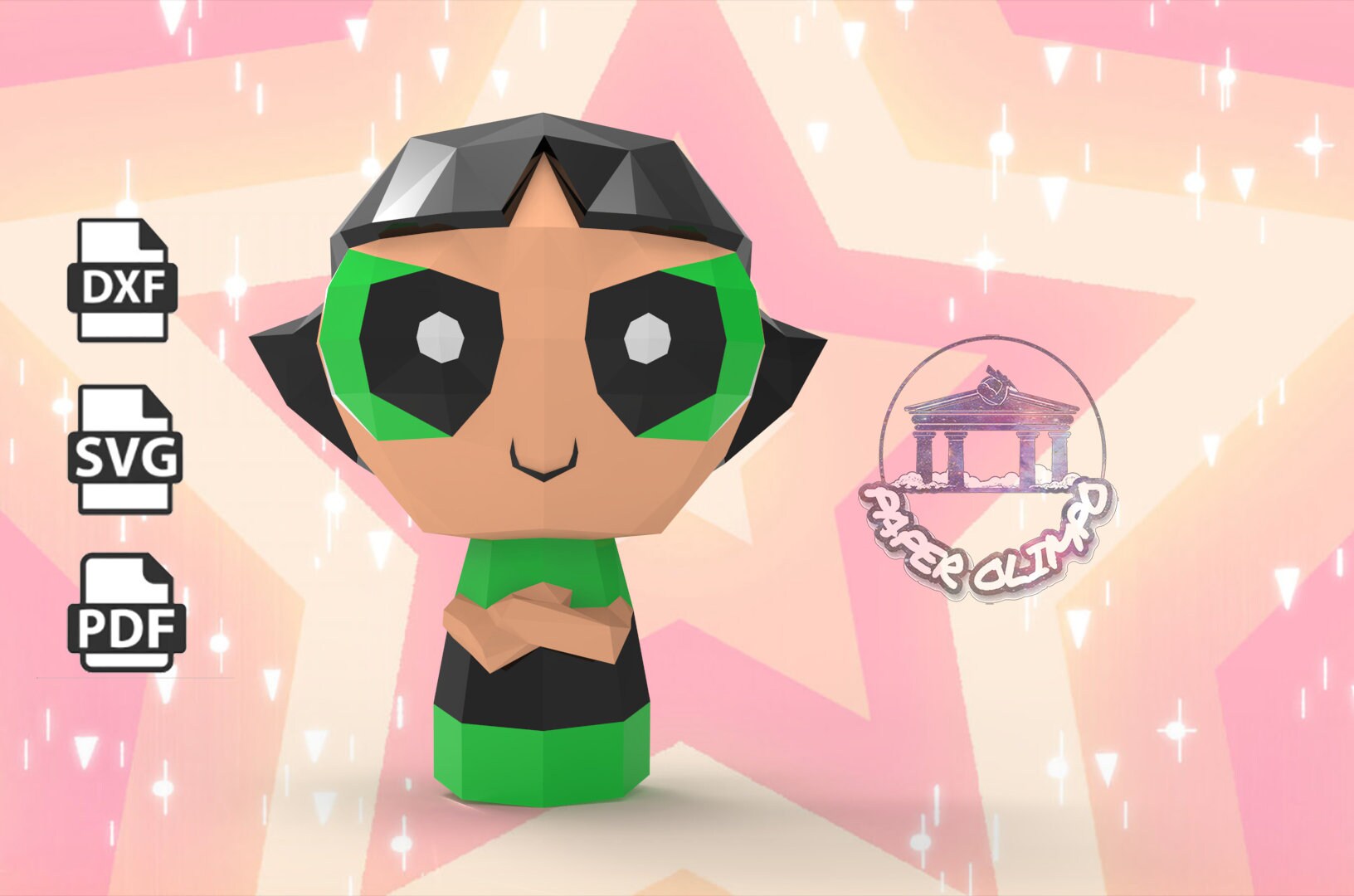 Bellota, Bom Bom, Burbuja: Papercraft Design,pdf Template, DIY 3D Model ...