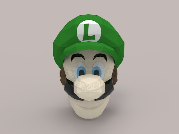 Luigi: Papercraft Design PDF Template DIY 3D Model FanArt | Etsy