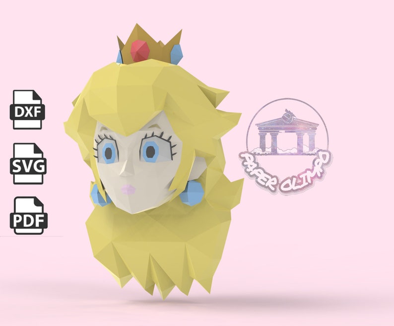 Peach: Papercraft Design, PDF Template, DIY 3D Model, Fanart, Paper ...