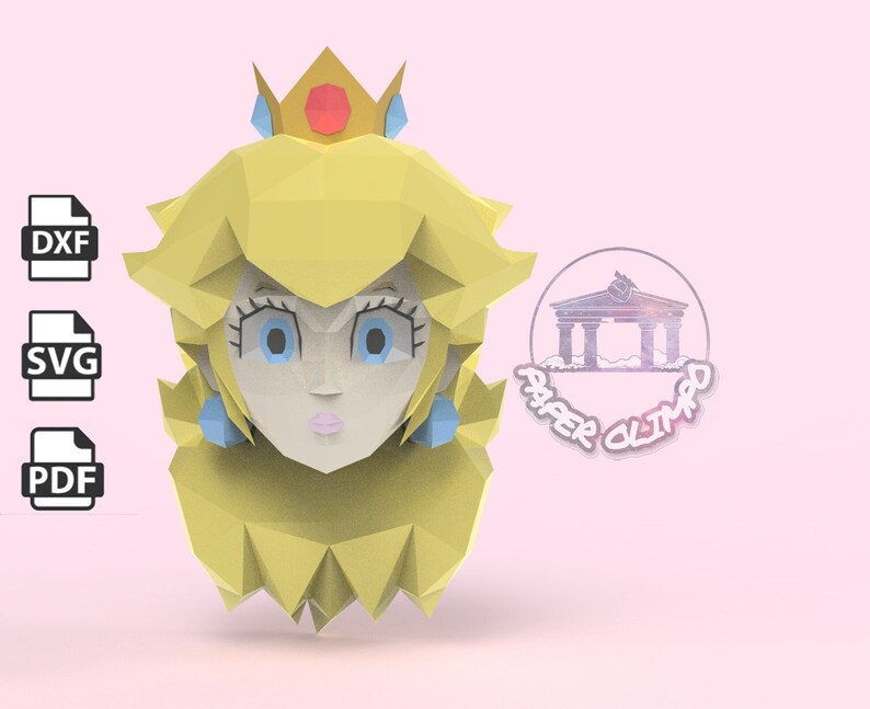 Peach: Papercraft Design, PDF Template, DIY 3D Model, FanArt, Paper ...