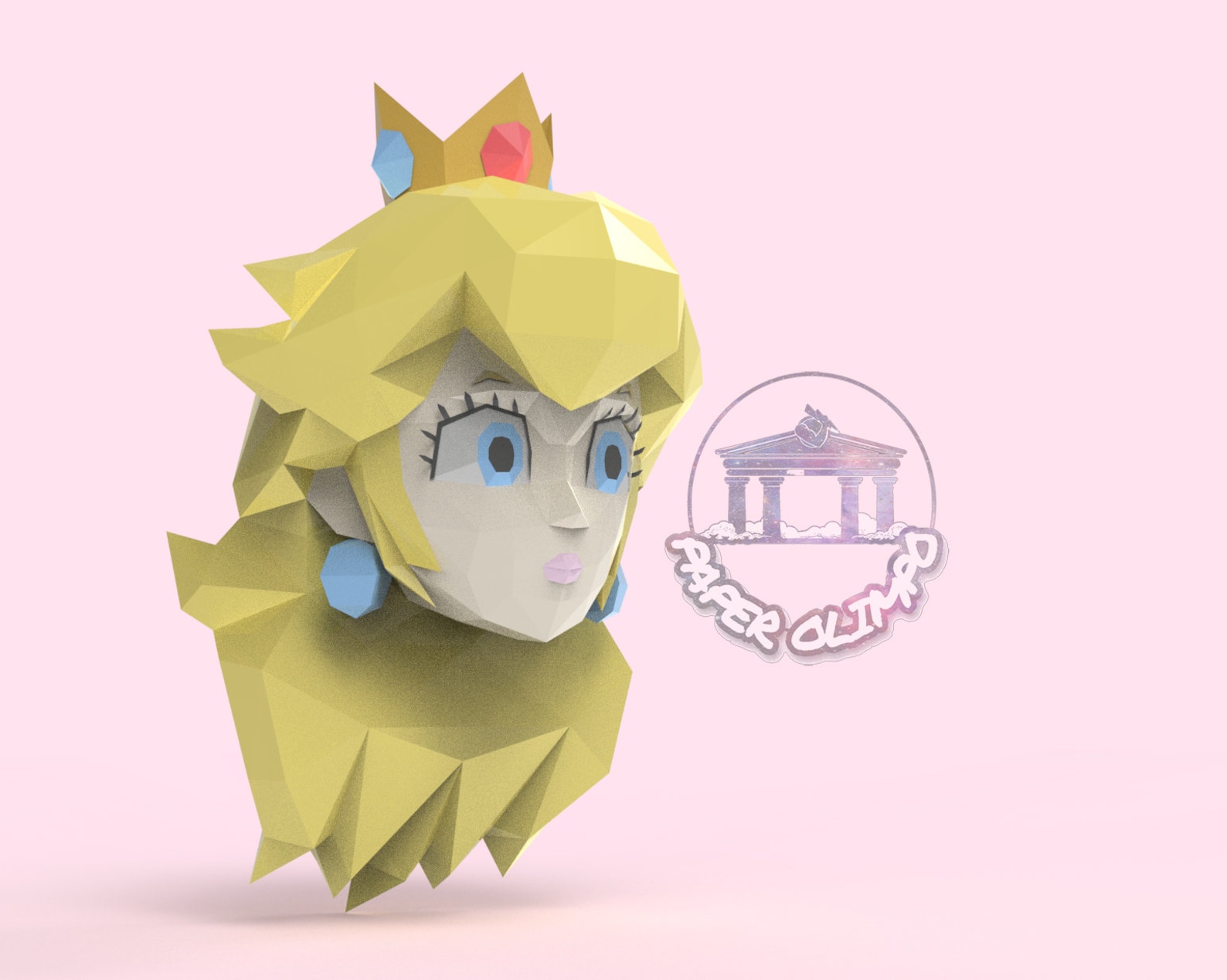 Peach: Papercraft Design PDF Template DIY 3D Model Fanart | Etsy