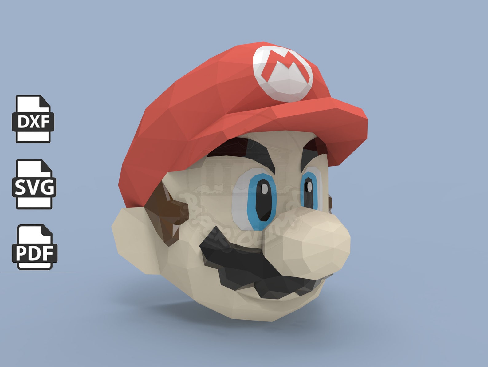 Mario Bros: Papercraft Design, PDF Template, DIY 3D Model, Fanart ...