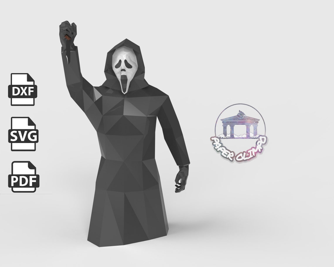 Ghost Scream: Papercraft Design, PDF Template, DIY 3D Model, Fanart ...