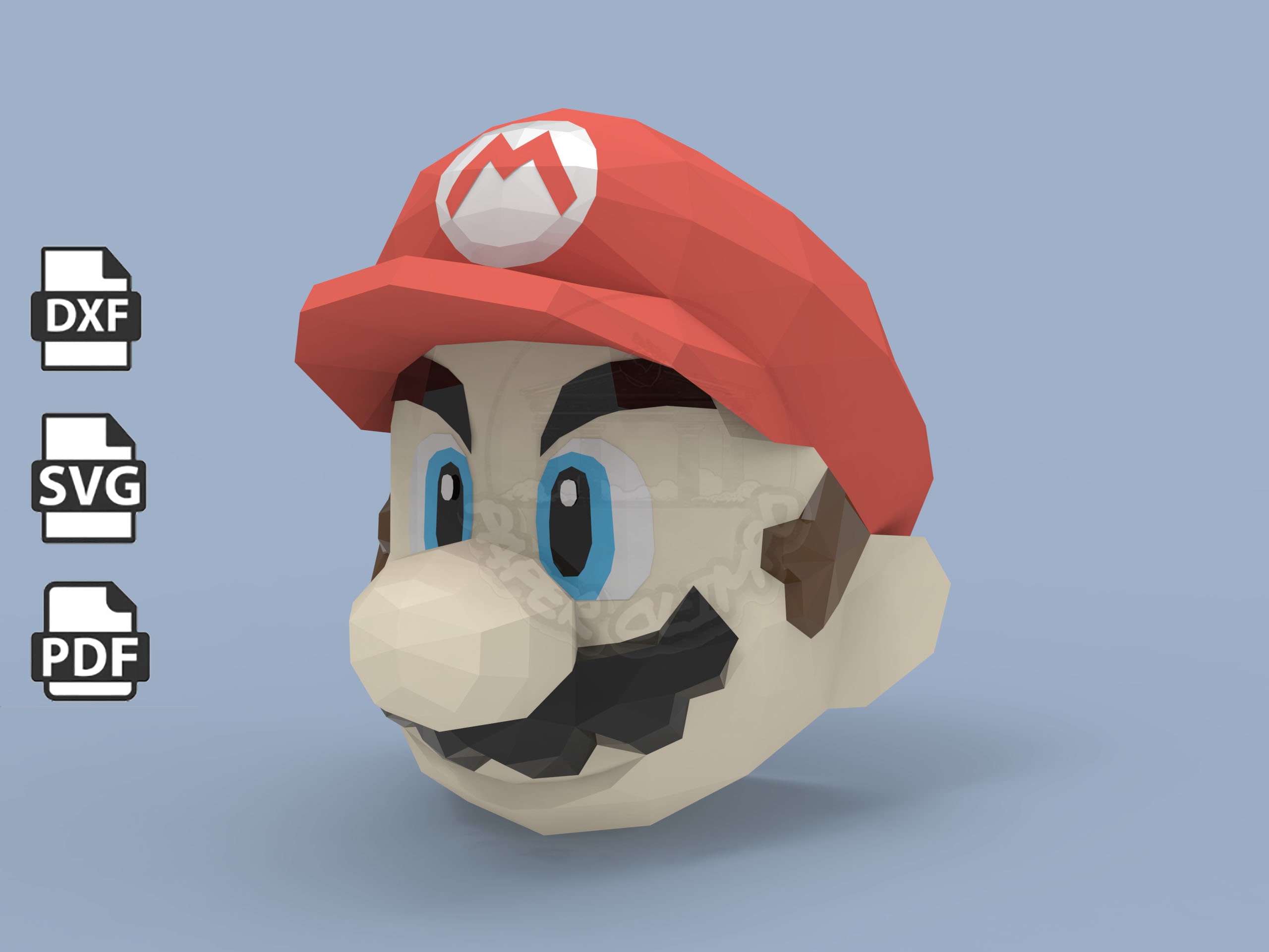 Mario Bros: Papercraft Design, PDF Template, DIY 3D Model, Fanart ...