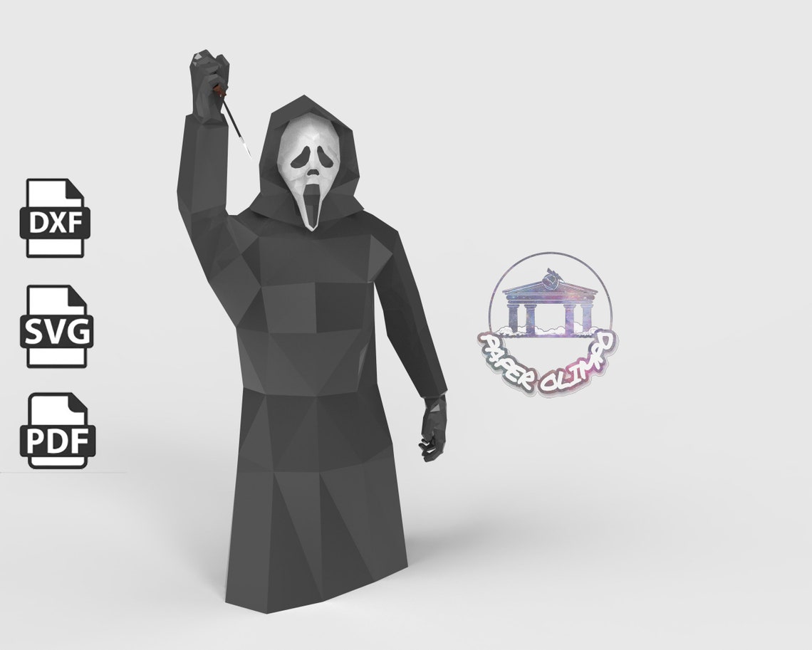 Ghost Scream: Papercraft Design, PDF Template, DIY 3D Model, Fanart ...
