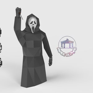 Ghost Scream: Papercraft Design, PDF Template, DIY 3D Model, Fanart ...