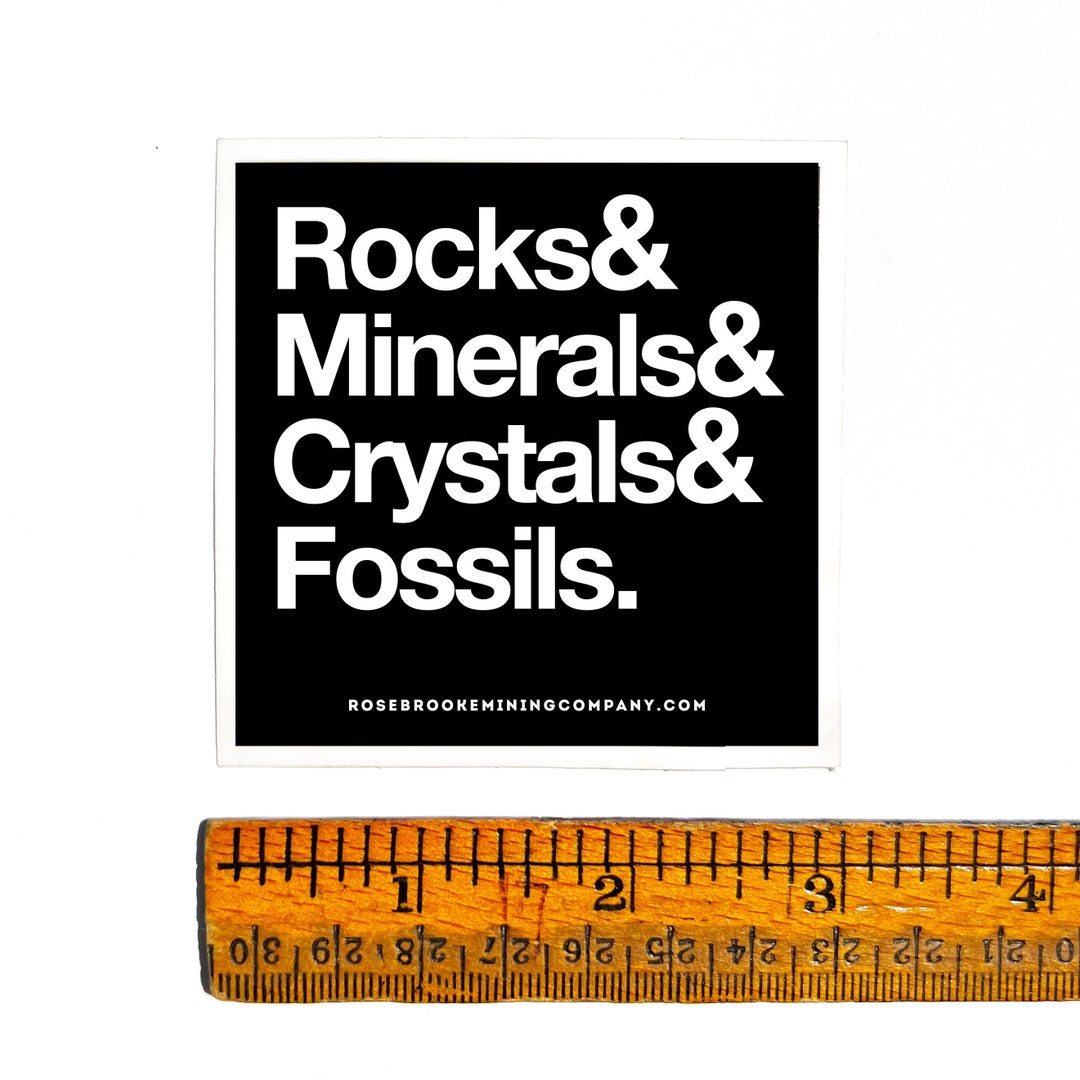 HELVETICA Sticker 3 Inch Geology, Geologist, Mining, Gift, Crystals ...