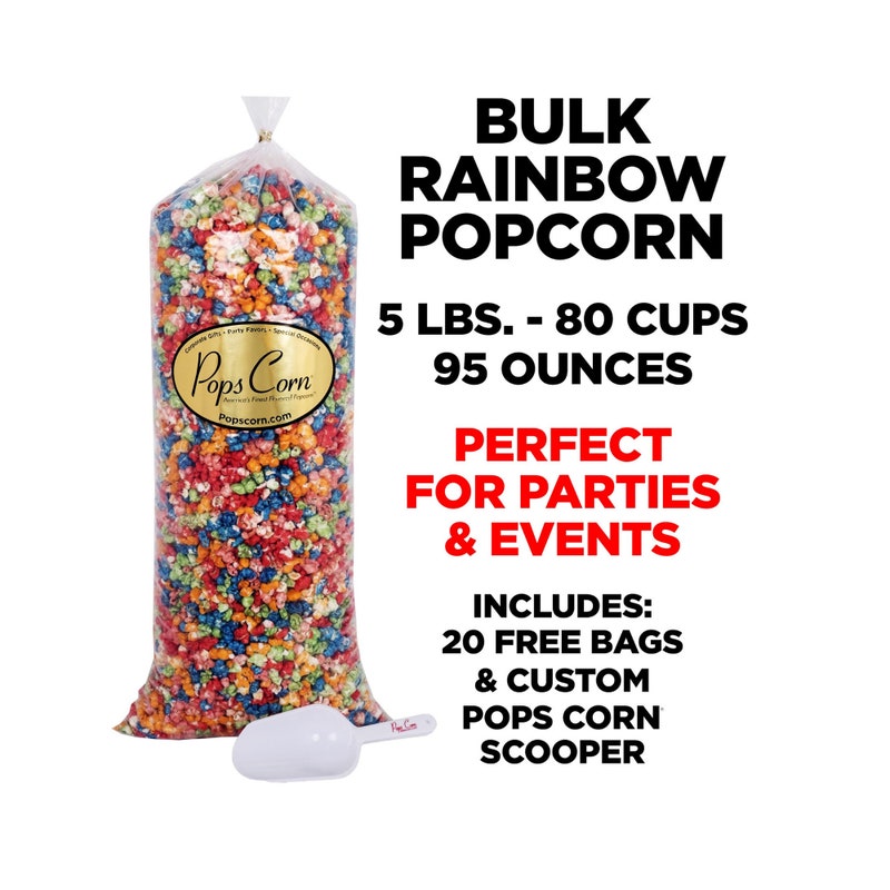 Rainbow Popcorn Bags - Etsy