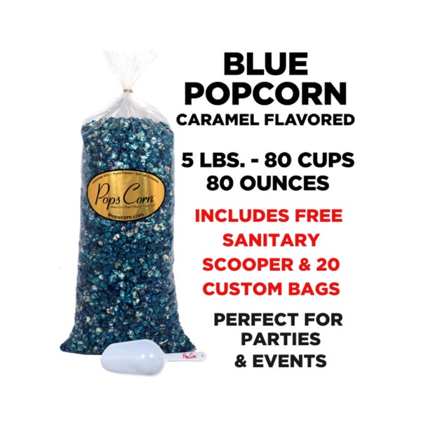 Blue Popcorn - Etsy