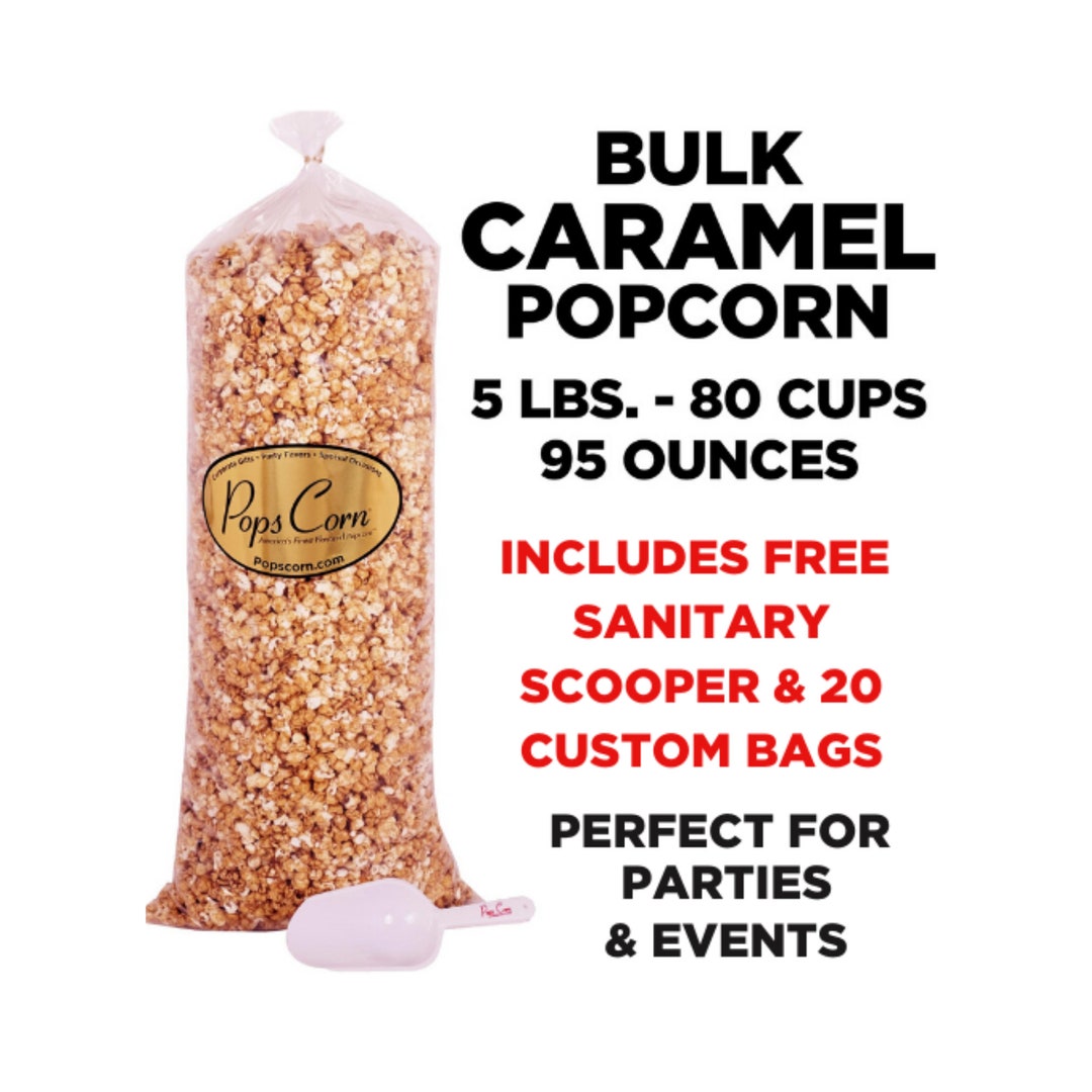 Gourmet BULK CARAMEL Popcorn- Perfect for a Popcorn Bar, Buffet and ...