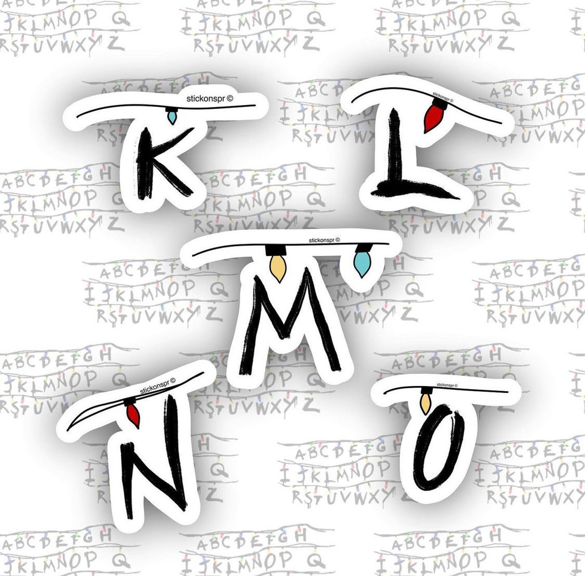 Pegatina de letras de Stranger Things | Etsy