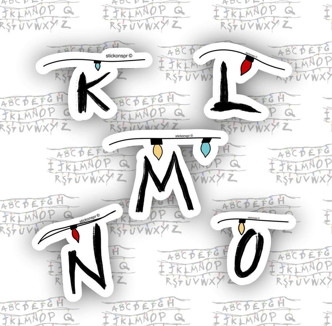 Pegatina de letras de Stranger Things | Etsy