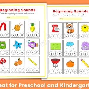 Beginning Sounds Worksheets, Phonics Worksheets, Kindergarten ...