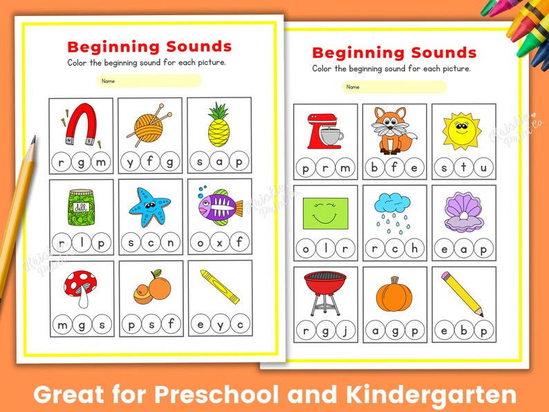 Beginning Sounds Worksheets, Phonics Worksheets, Kindergarten ...
