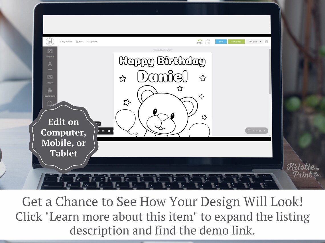 Bear Theme Birthday Activity Sheet, Teddy Bear Coloring Page, Birthday ...