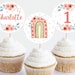 Boho Rainbow Cupcake Toppers, Editable Cupcake Toppers, Boho Rainbow ...