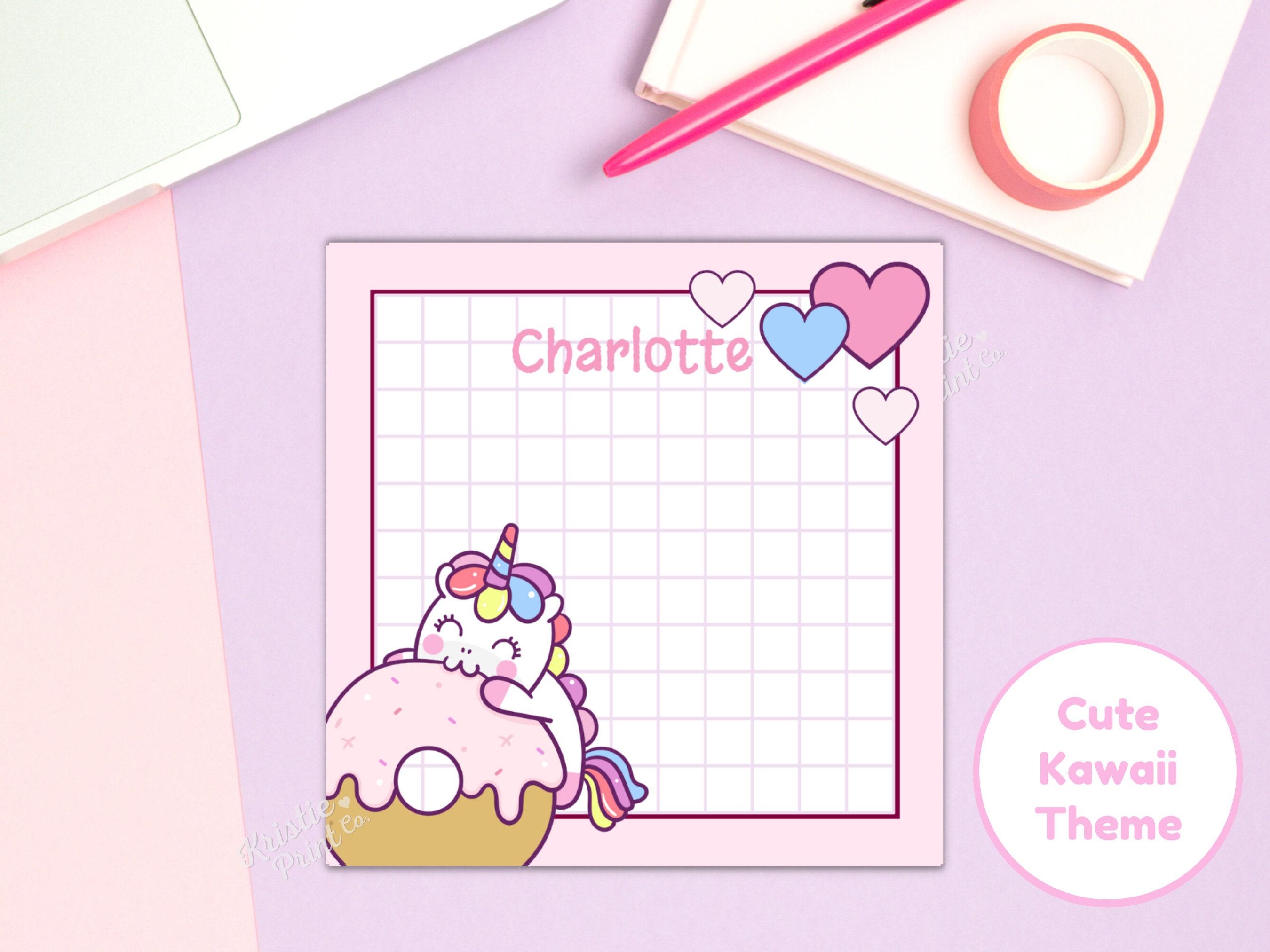 Custom Memo Pad, Personalized Memo Pad, Printable Memo Pad, Memo Pad ...