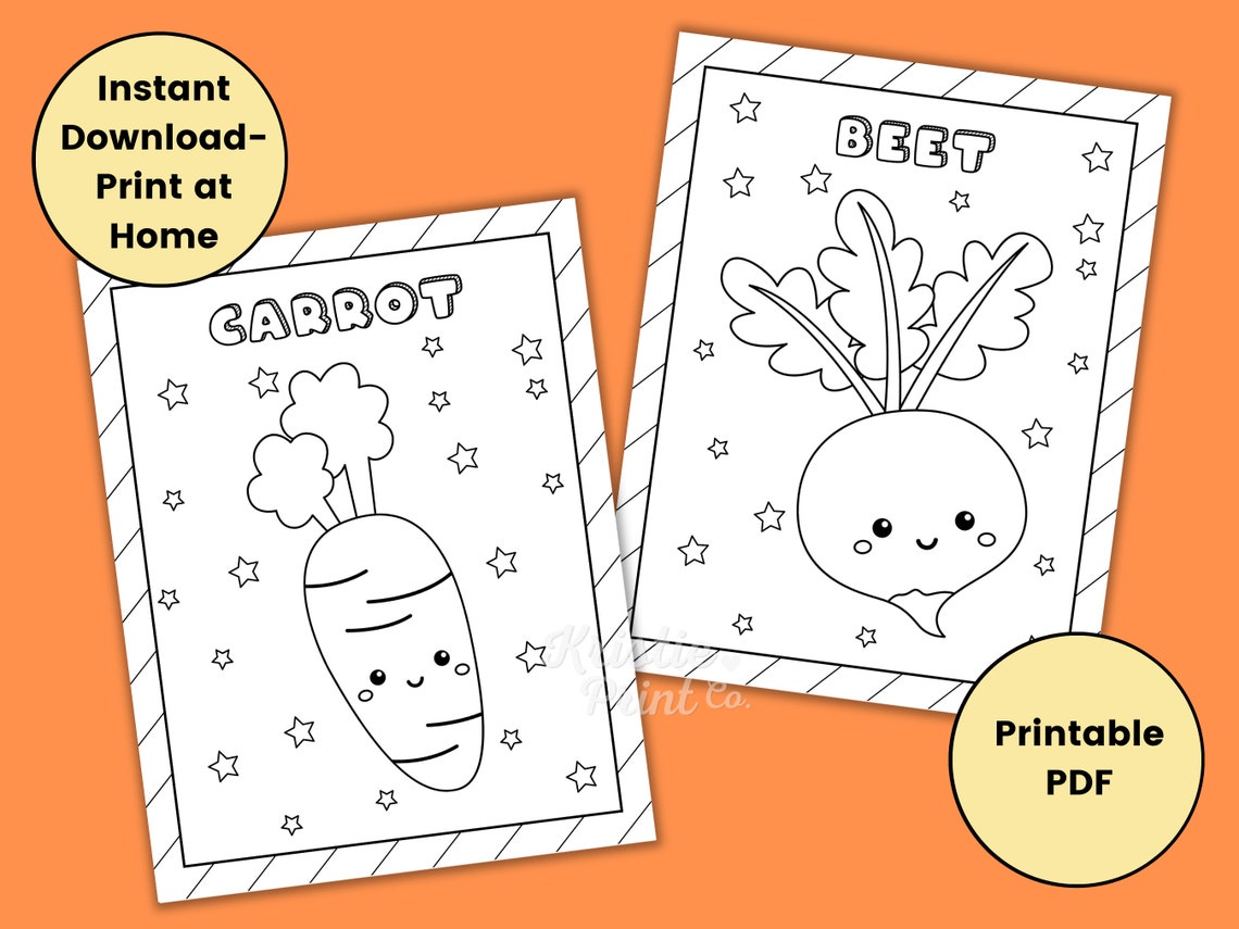 Vegetable Coloring Pages, Vegetable Activities, Coloring Pages for Kids ...