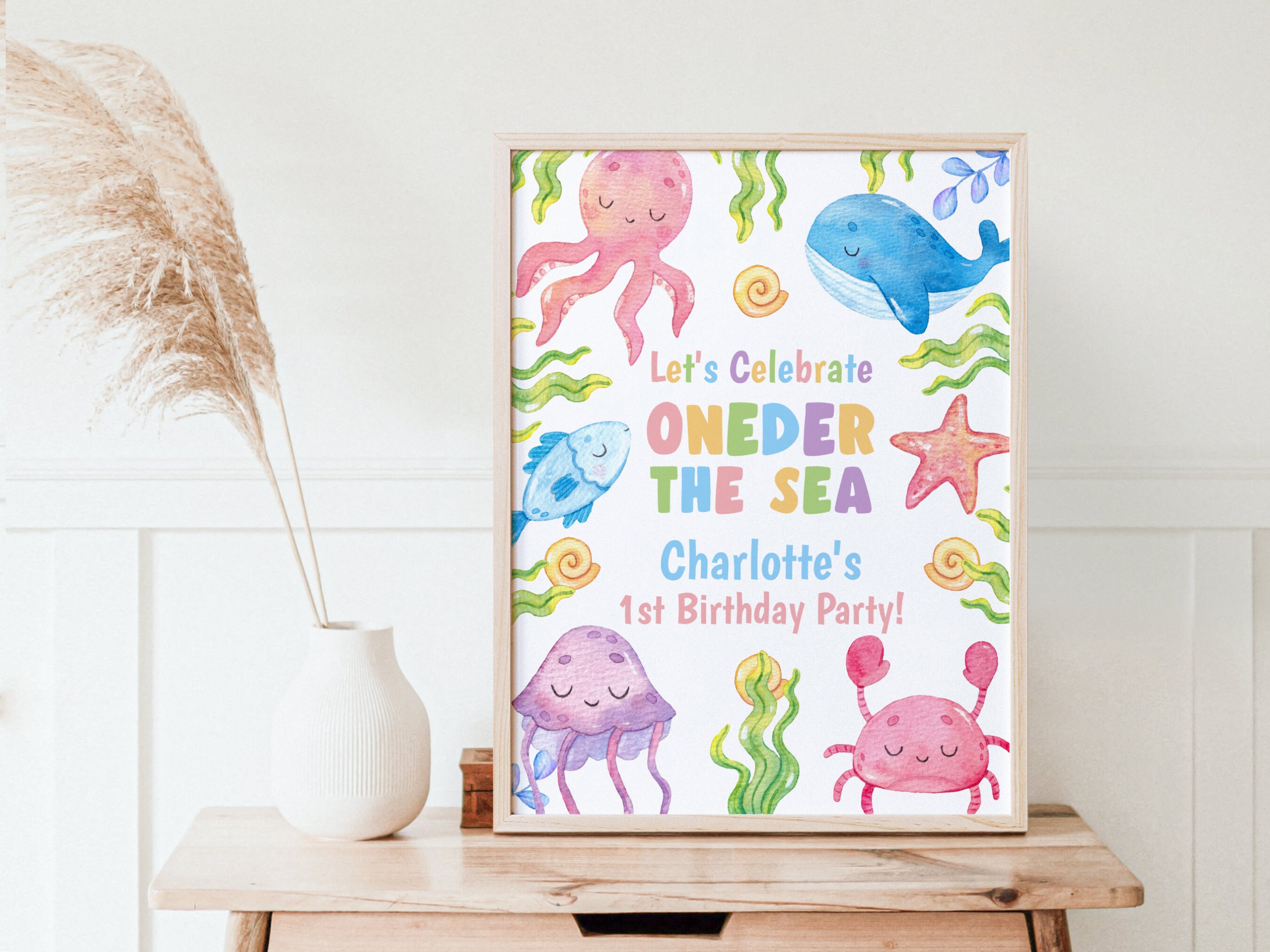 Oneder the Sea Welcome Sign Under the Sea Party First Birthday Decor ...