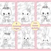 Cute Easter Coloring Pages, Easter Kids Activity, Party Favor, Easter ...